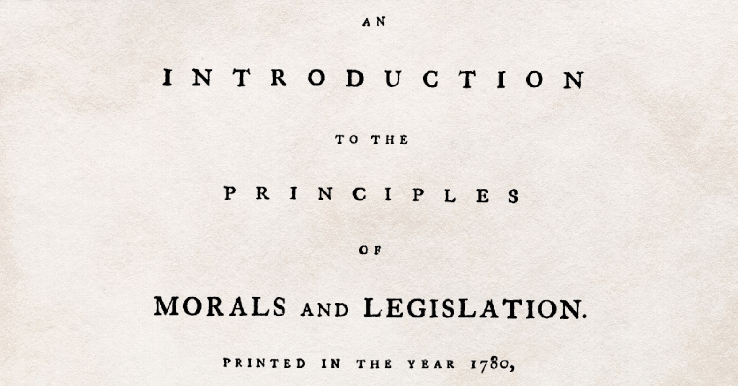 1789 - Publication de « Introduction aux principes de la morale et de ...